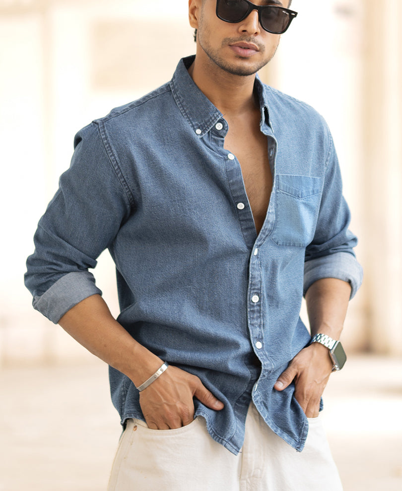 Light Blue Denim Shirt – Powerlook