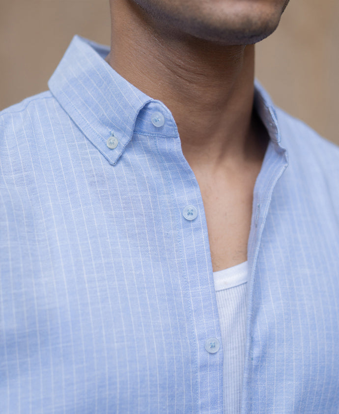 Light Blue Striped Shirt – Powerlook